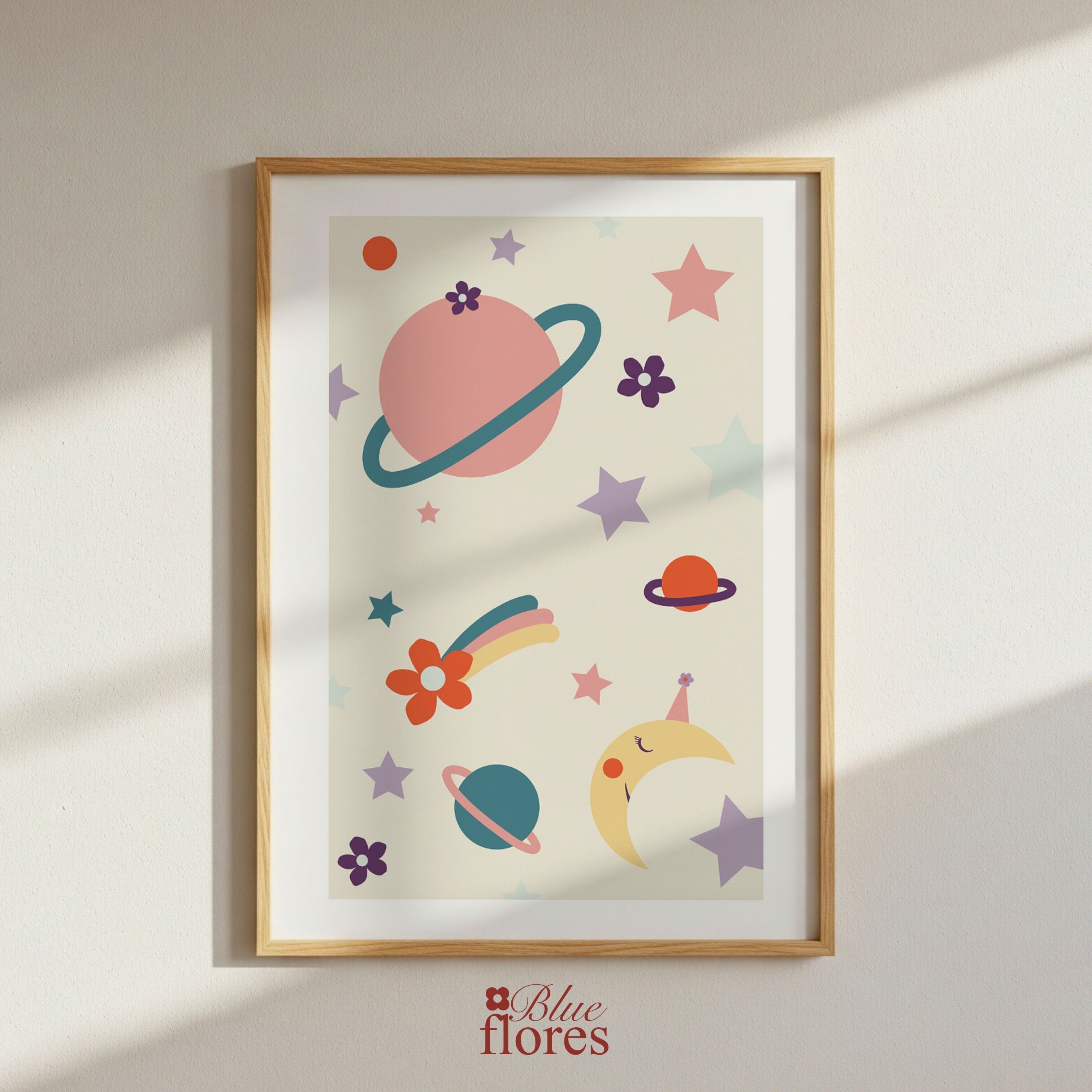 Buy wholesale Children's poster - The flowery space (A4 and A3 format)