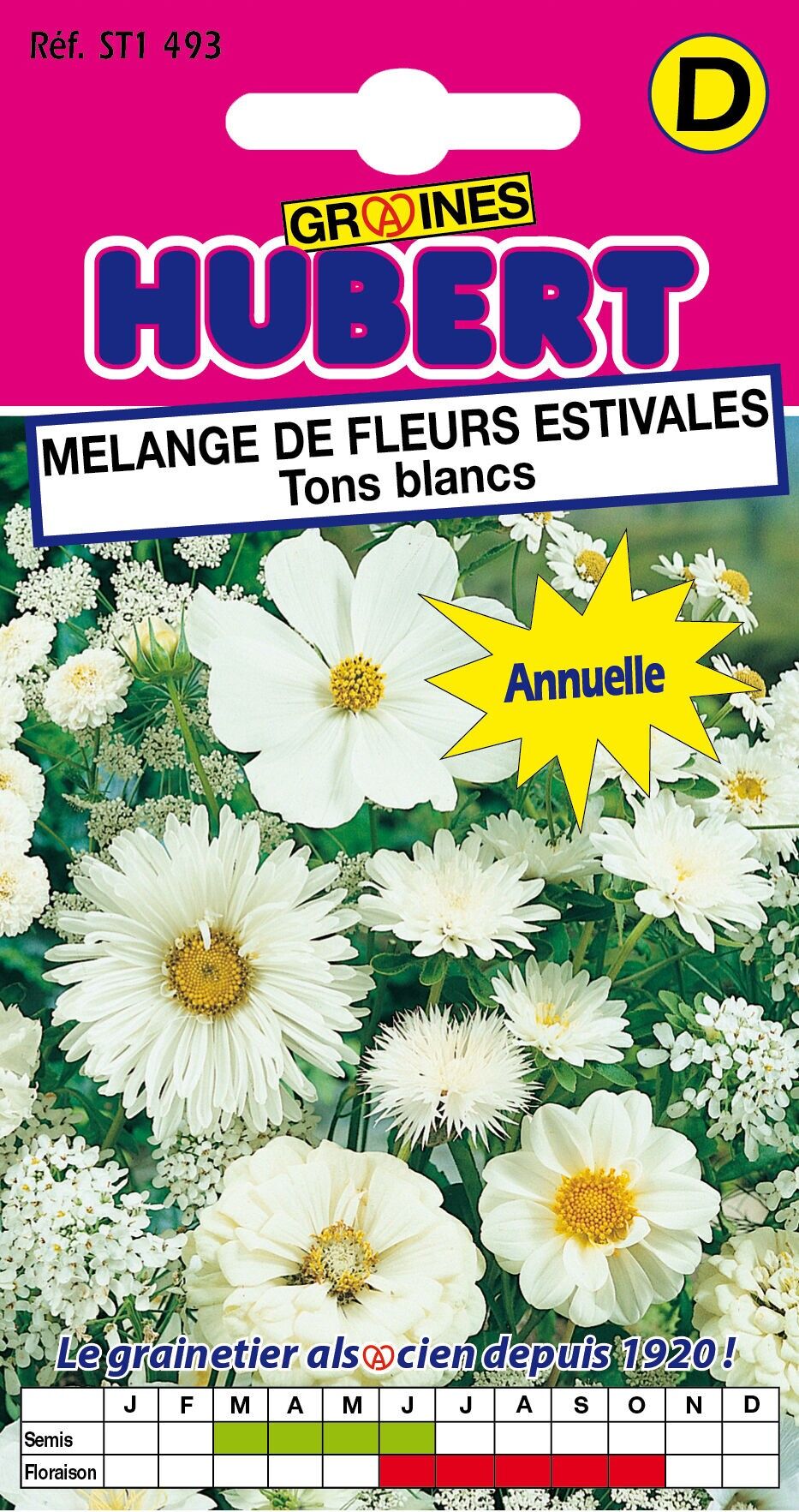 Buy wholesale Summer Flower Mix Seeds in White Tones - 2 Gram Bag