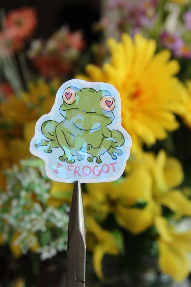 Buy wholesale Green Frog Sticker "I Frogot"