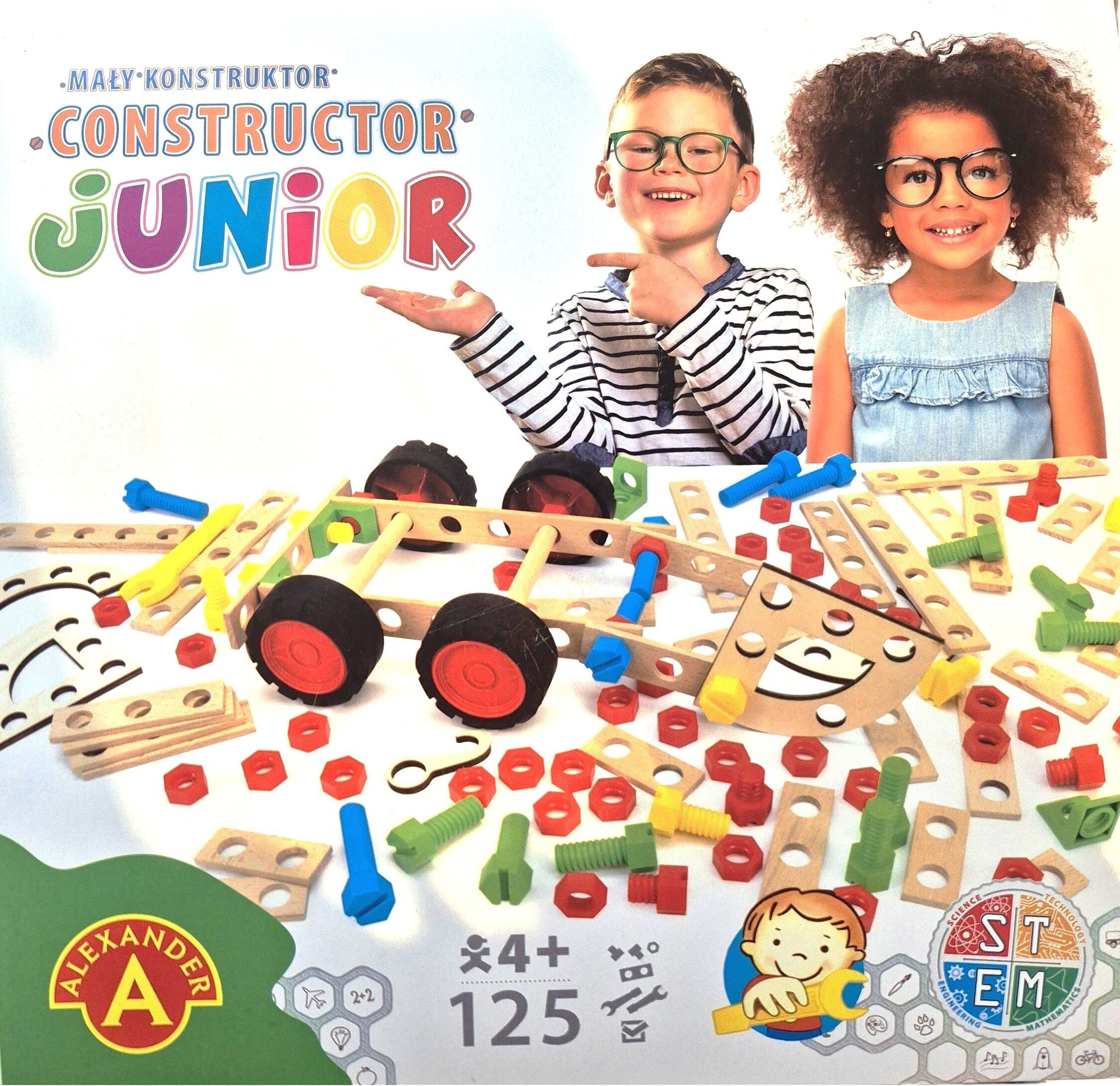 Buy wholesale Wooden Constructor Junior Construction Set - 125 pieces
