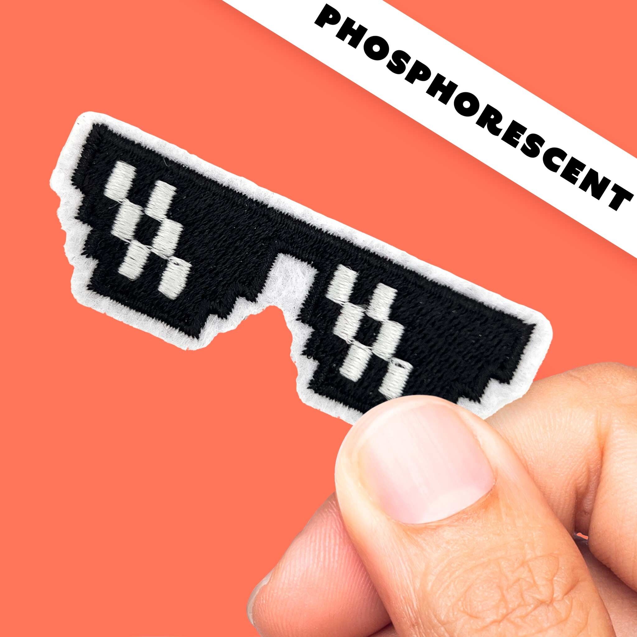 Buy wholesale THUG LIFE GLASSES PATCH GLOW IN THE DARK - Iron-on Sticker