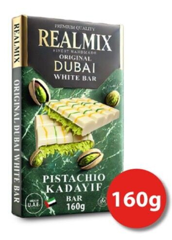 Achat REALMIX Chocolat de Dubaï, Fourré À La Pistache et au Kadaïf, Fabriqué À Dubaï (U.A.E ...