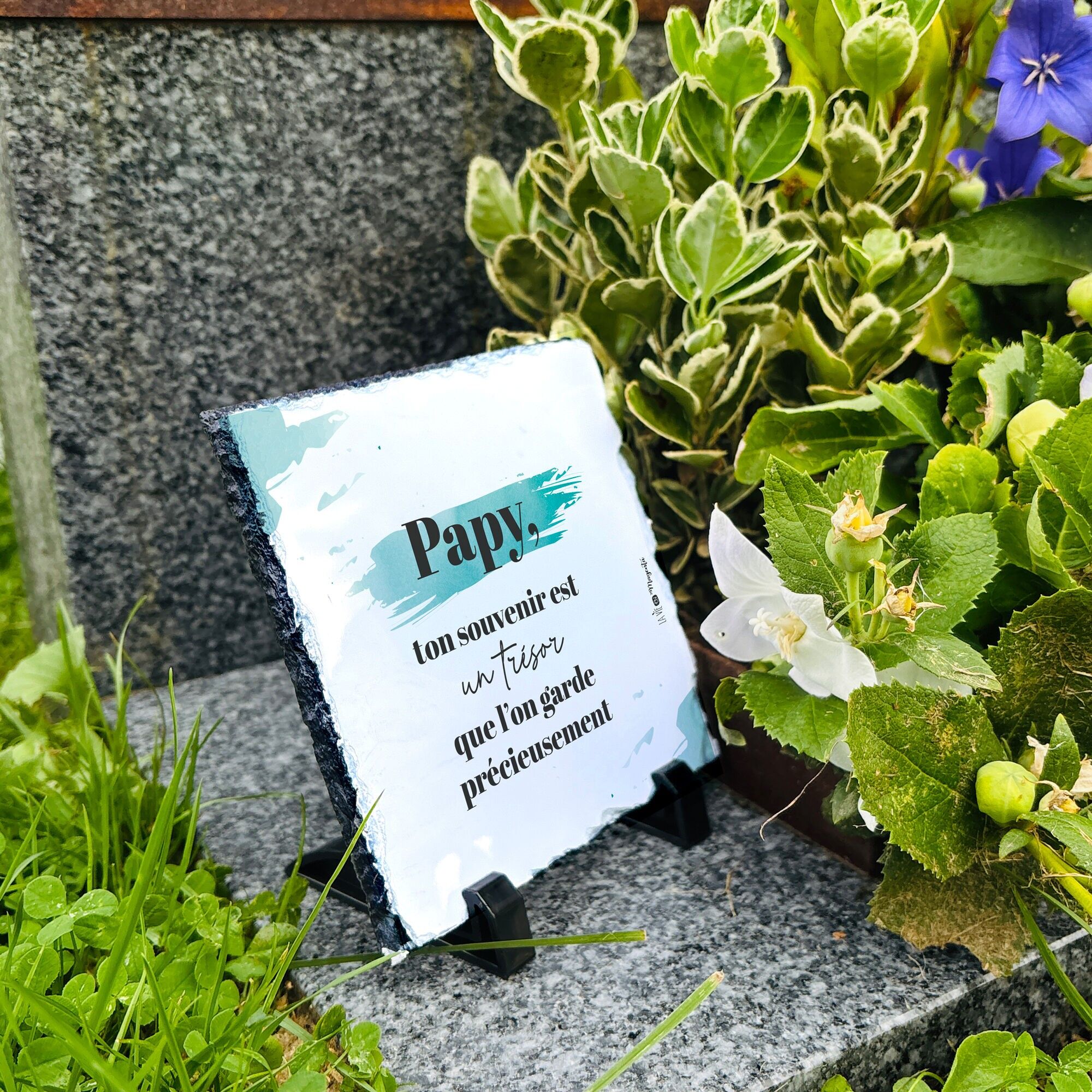 Achat Ardoise hommage – Décoration funéraire naturelle et élégante pour ...