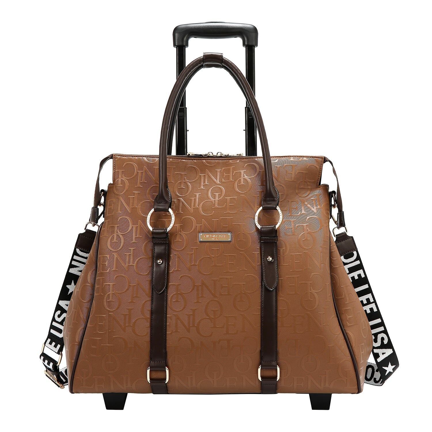Buy wholesale MONOGRAM WHEELED BAG (BROWN)