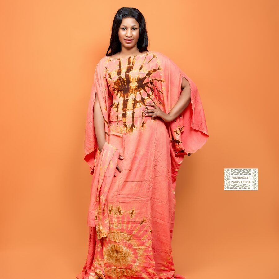 Buy wholesale Melhfa salmon/brown dress