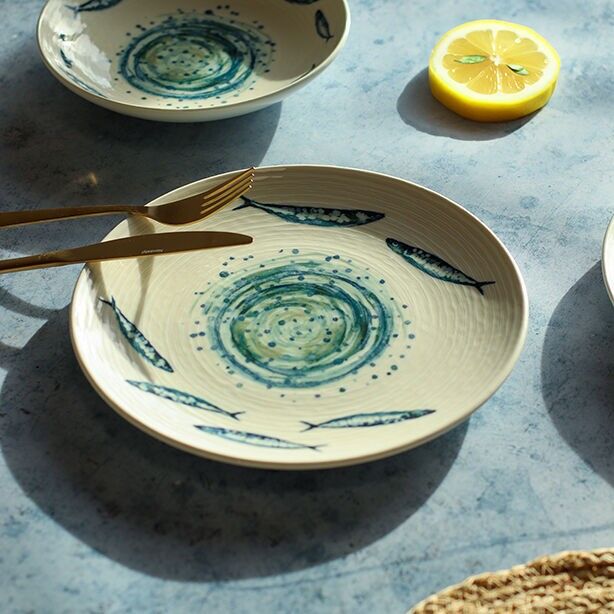 Buy wholesale Sardine dinner plate 25cm stoneware