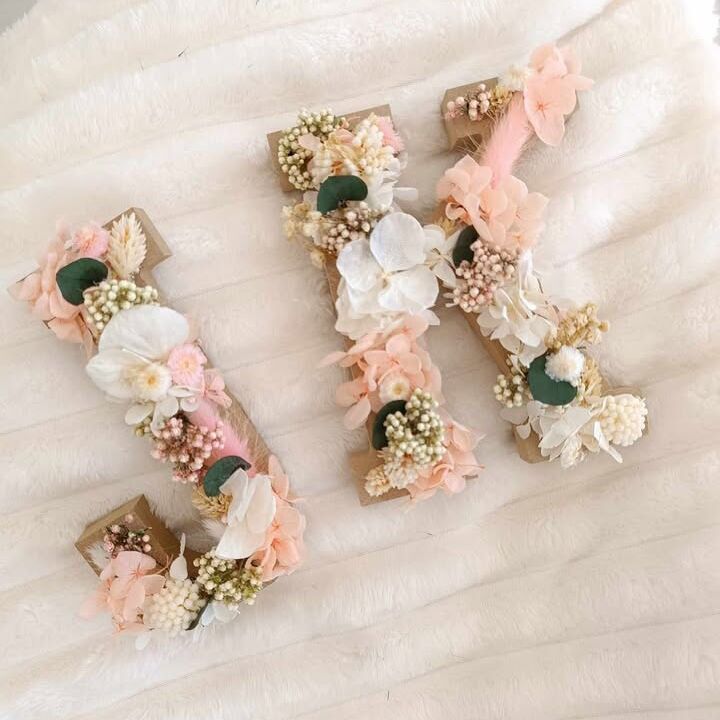Buy wholesale Flowery letter eucalyptus pink, white