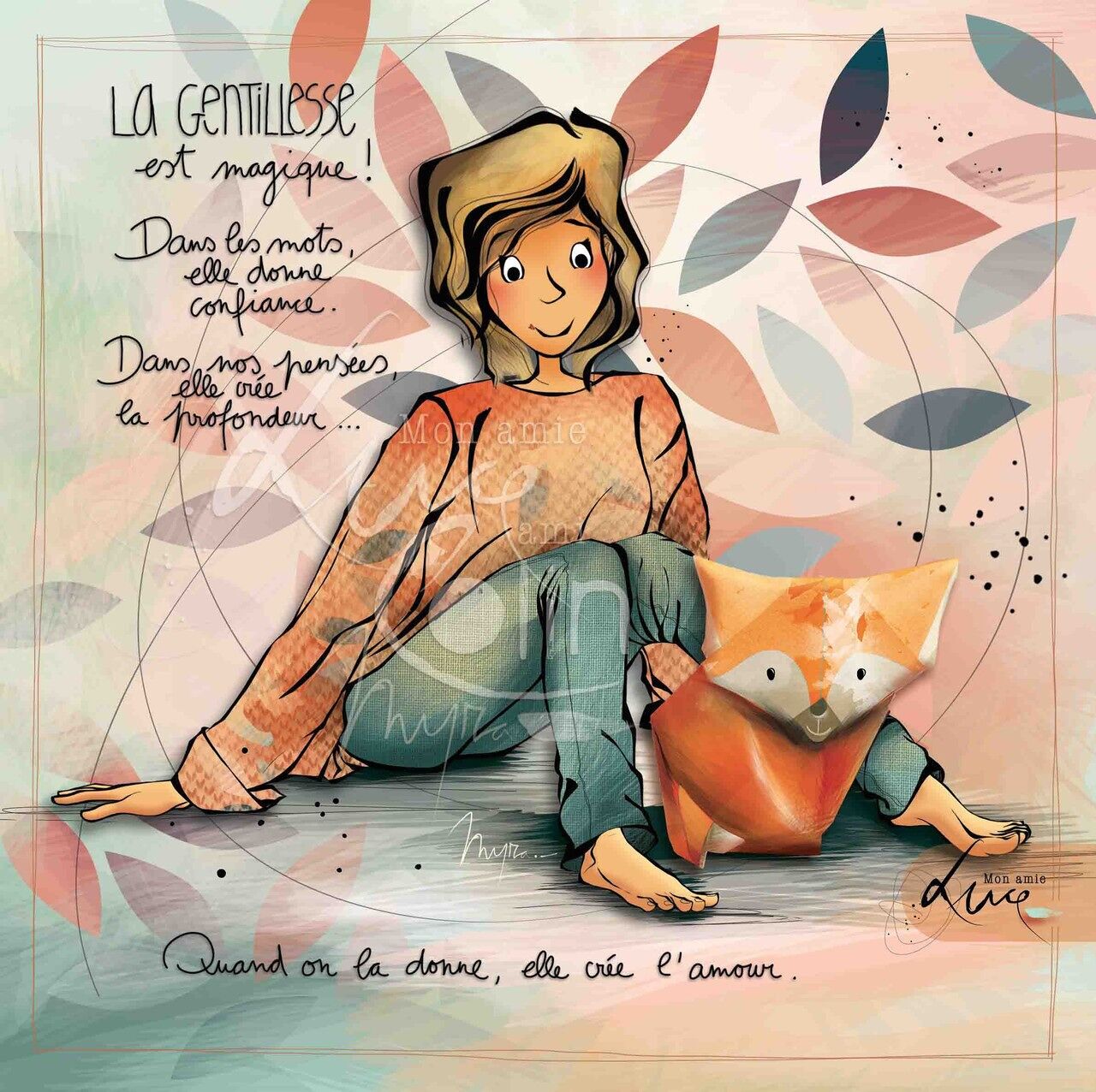 Achat CS 1001 - Carte Mon Amie Luce "La gentillesse est magique" en gros