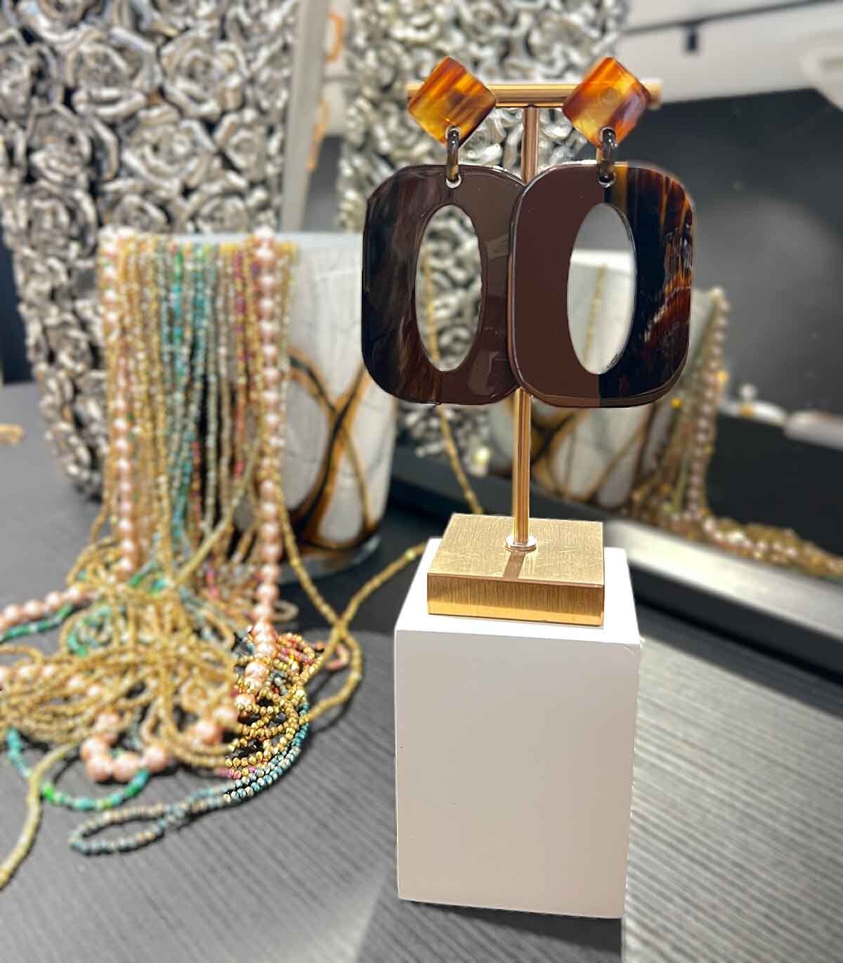 Achat Boucles d'oreilles en corne véritable - Choco en gros