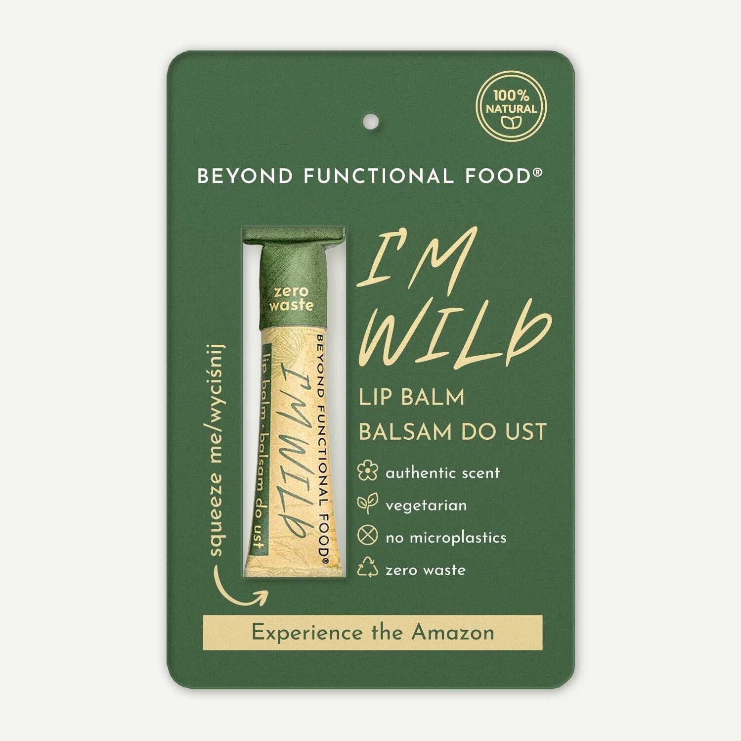Buy wholesale WILD natural Lip Balm 6ml in eco paper packaging