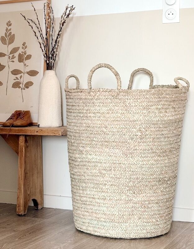 Achat Panier de rangement extra-large (XL) en feuille de palmier ...