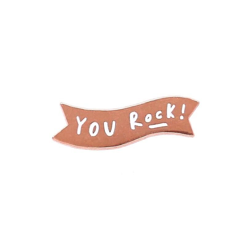 Buy wholesale You Rock Banner Enamel Pin