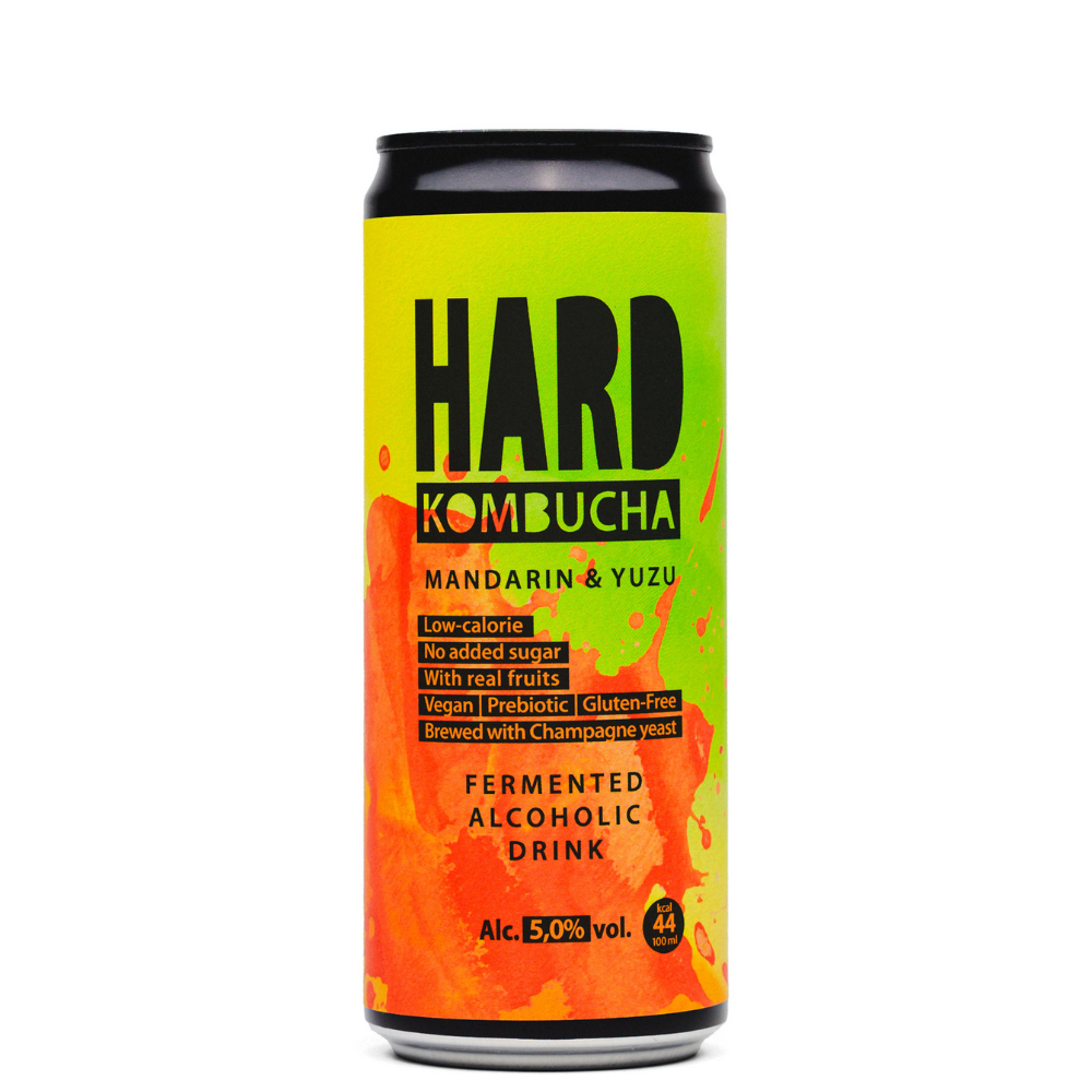 Buy wholesale Rudy's Hard Kombucha Mandarin & Yuzu 5% ABV 24x330ml