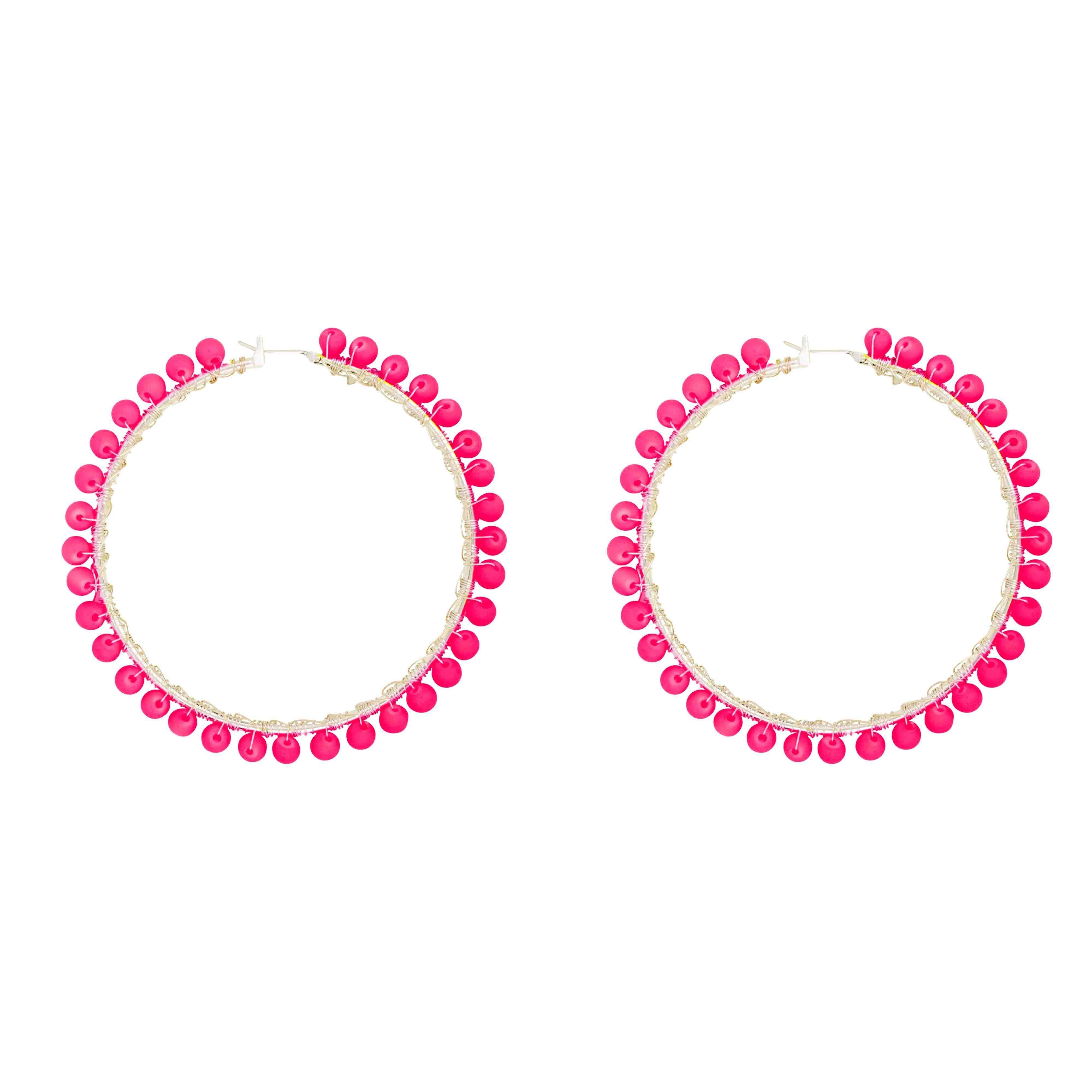 Buy wholesale Zing Neon Hoops - Pink
