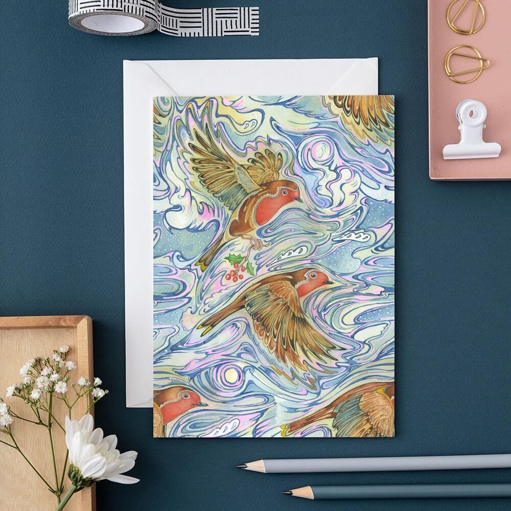 Buy wholesale Robins repeat pattern - Card