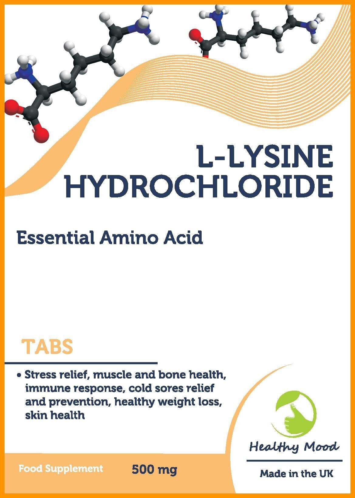 Achat Comprimés d'acides aminés 500 mg de chlorhydrate de L-lysine (1 ...