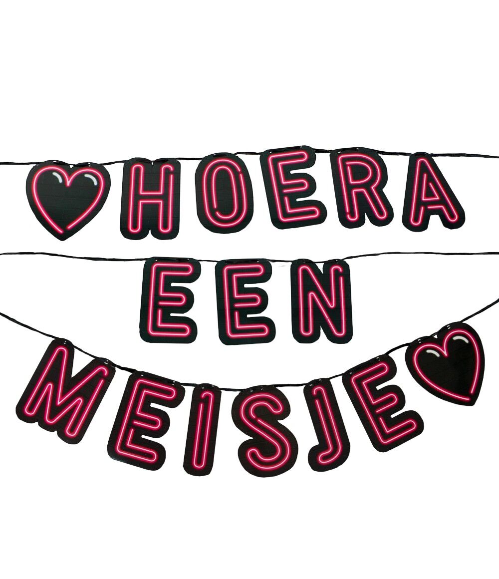 Buy wholesale Neon slinger - Hoera een meisje