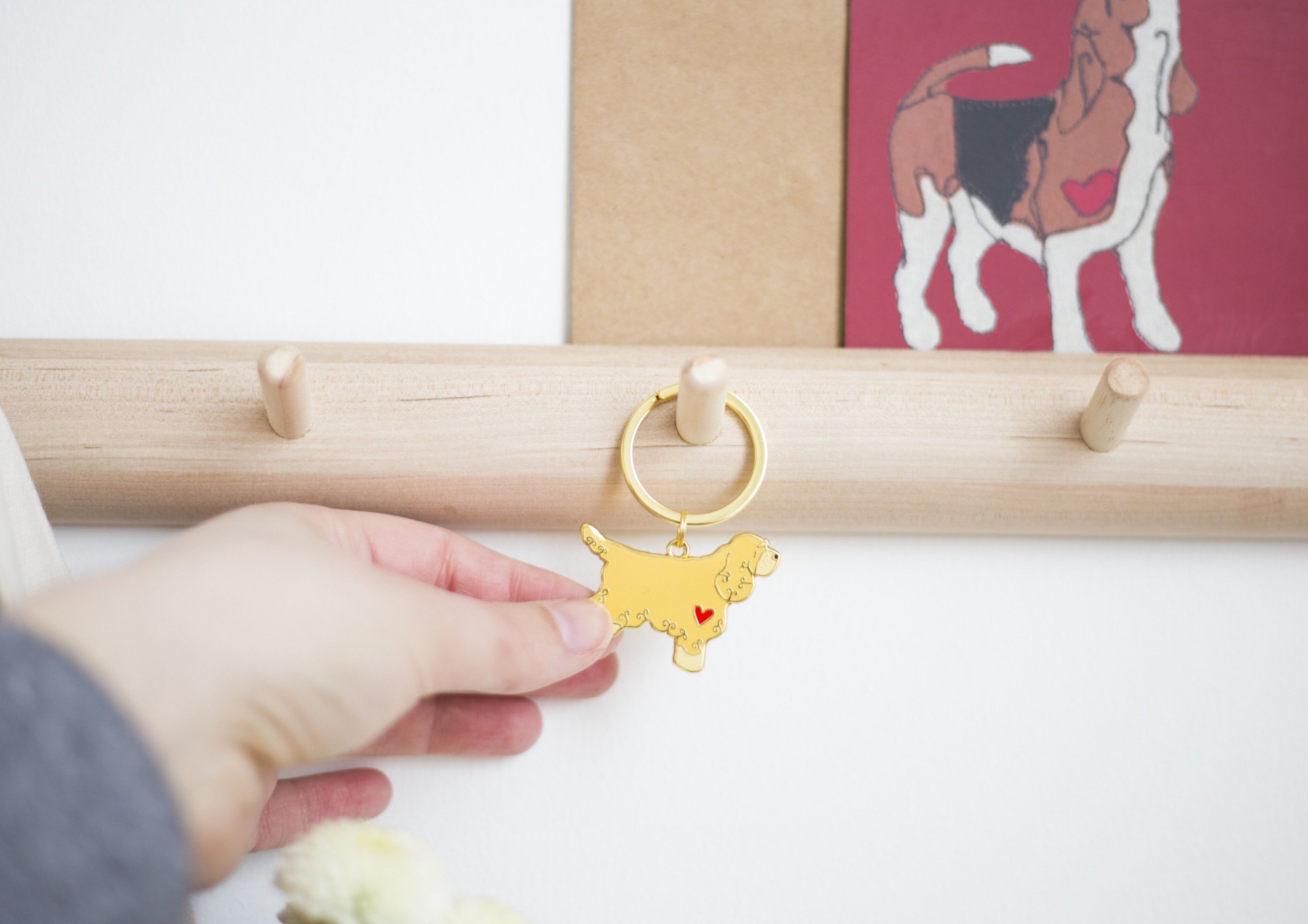 Achat English Show Cocker Spaniel émail Key Ring - Golden - Pet Loss ...